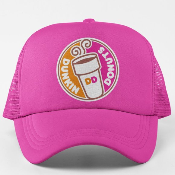 Accessories | New Dunkin Donuts Foam Trucker Mesh Snapback Hat Hot Pink ...